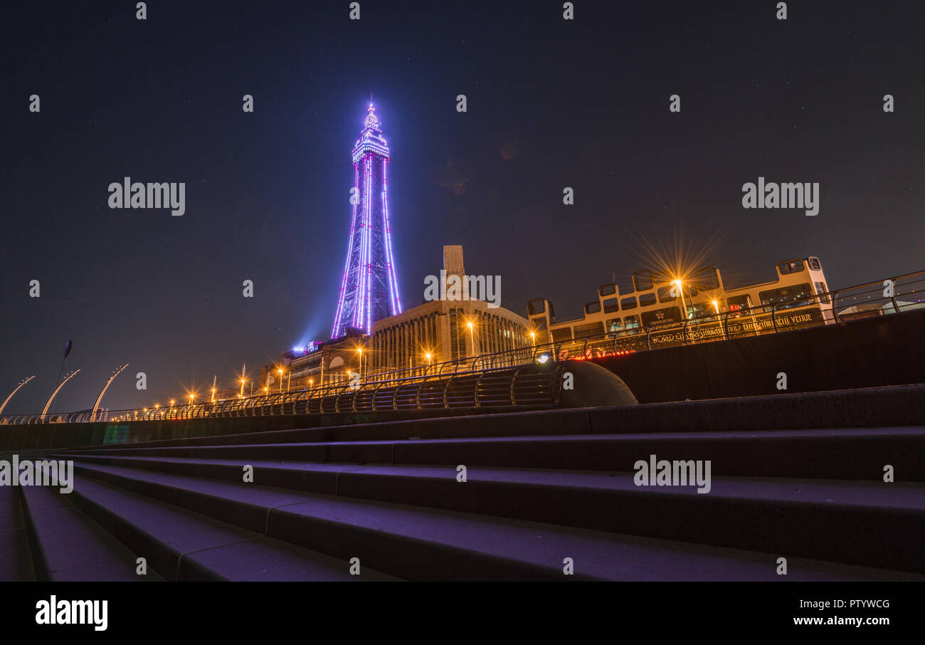 Blackpool tower at night hi-res stock photography and images - Alamy