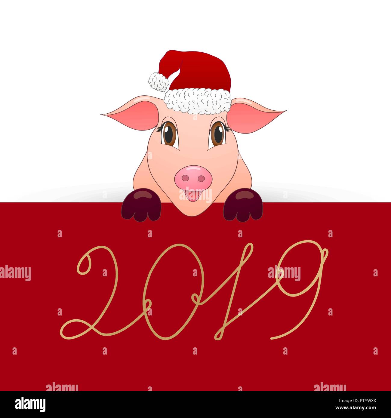 2019 red white new Stock Vector Images - Alamy