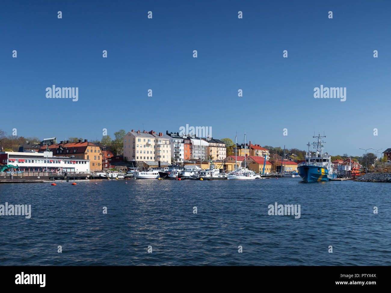 Urban seaside view. Cityscape of Stockholm, Sweden Stock Photo - Alamy
