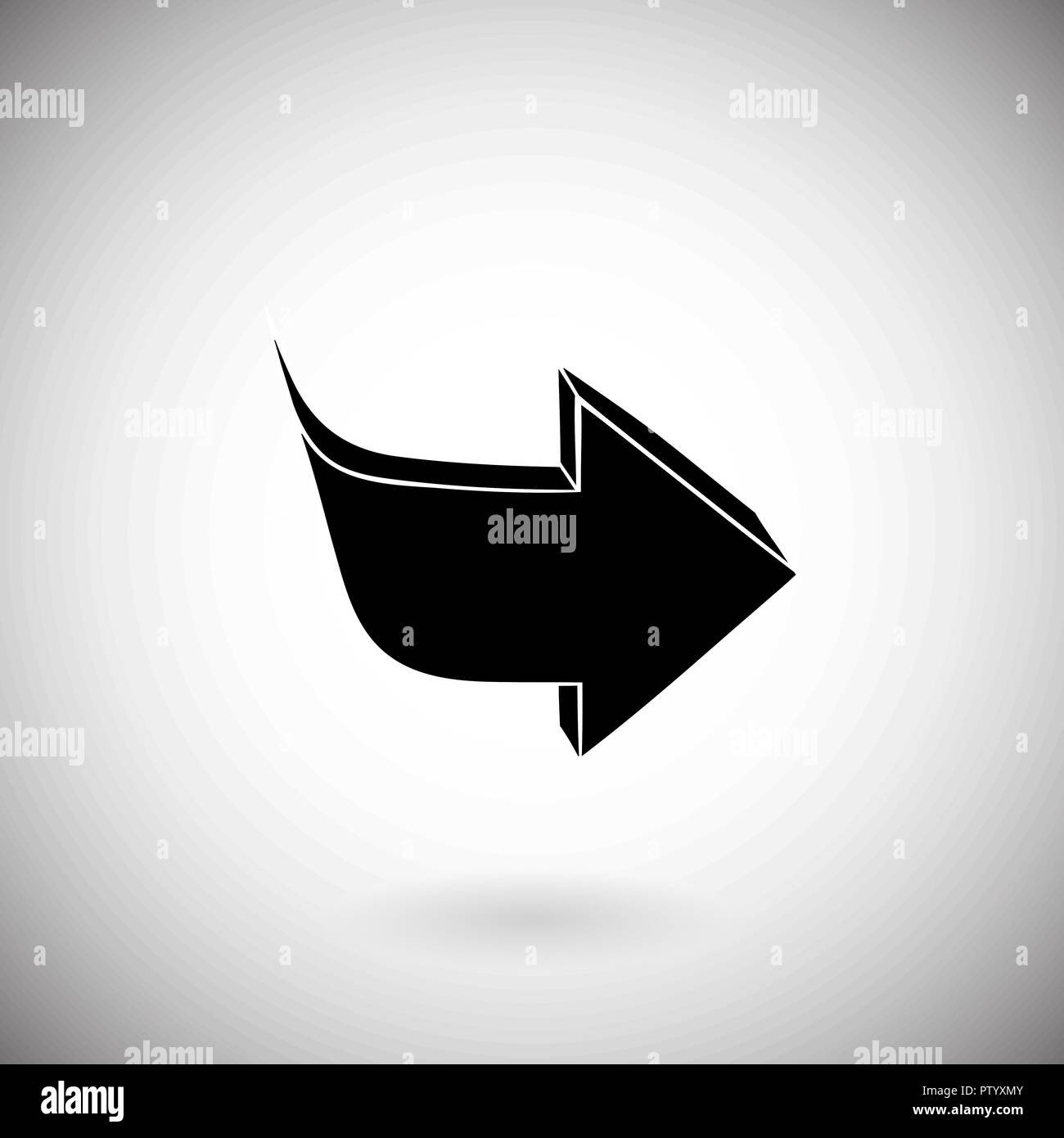 Arrow. Black sign Hand drawn sketch. Vector illustration Stock Vector ...