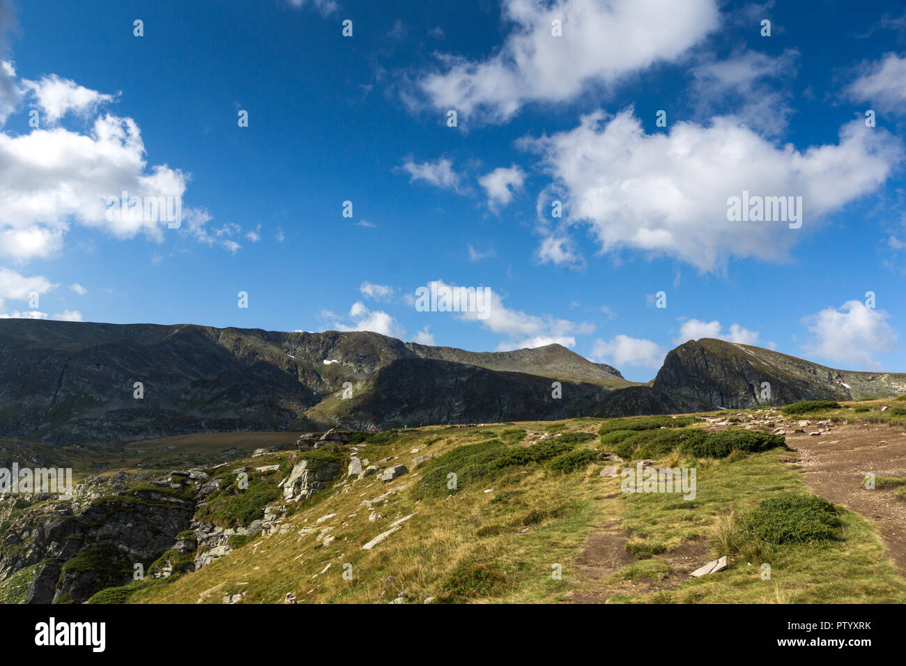Summer Landscape of Rila Mountan near The Seven Rila Lakes, Bulgaria ...