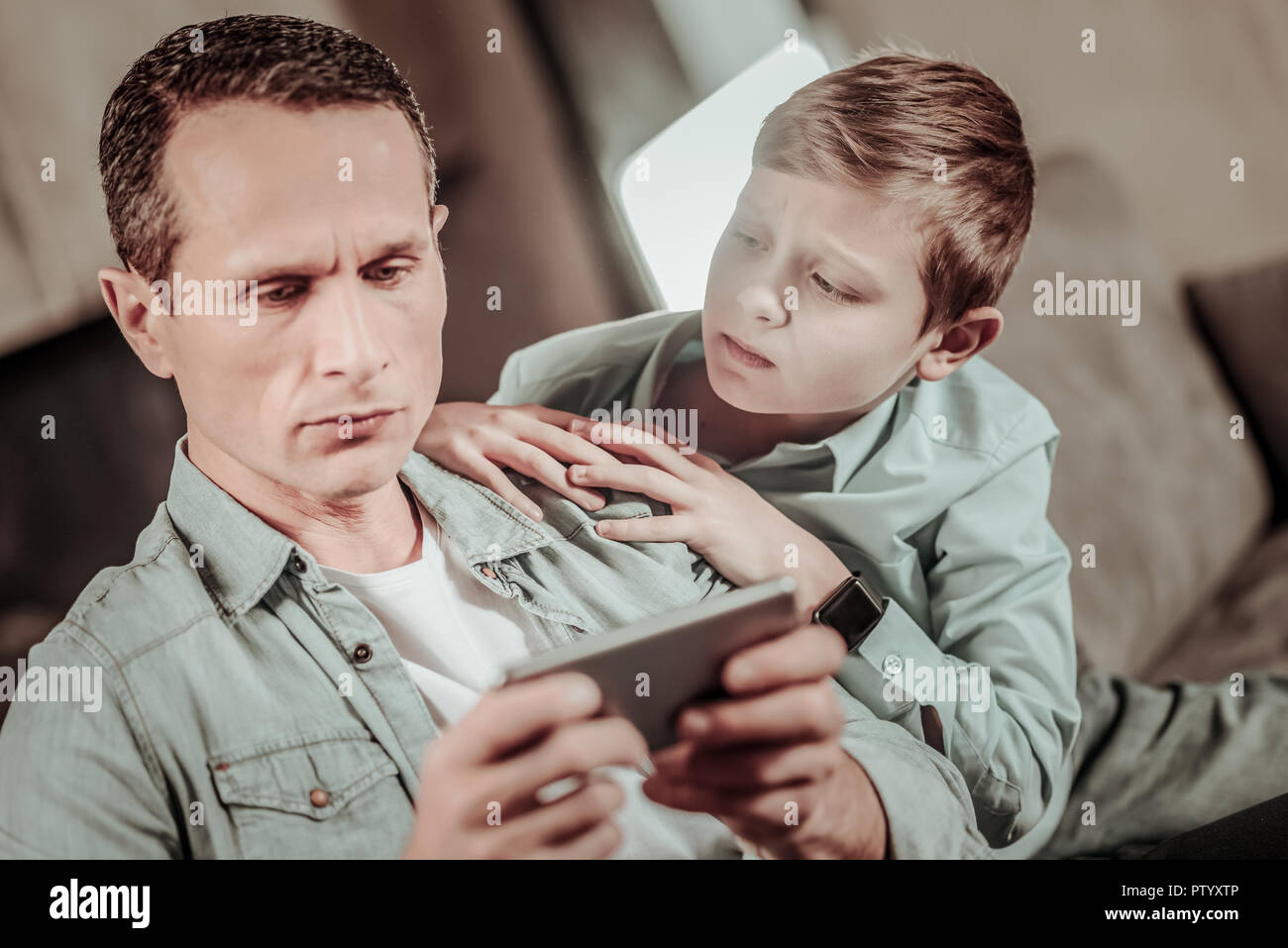 Serious father hi-res stock photography and images - Alamy