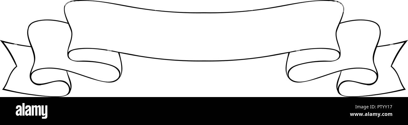 Ribbon banner. Outline icon Stock Vector Image & Art - Alamy