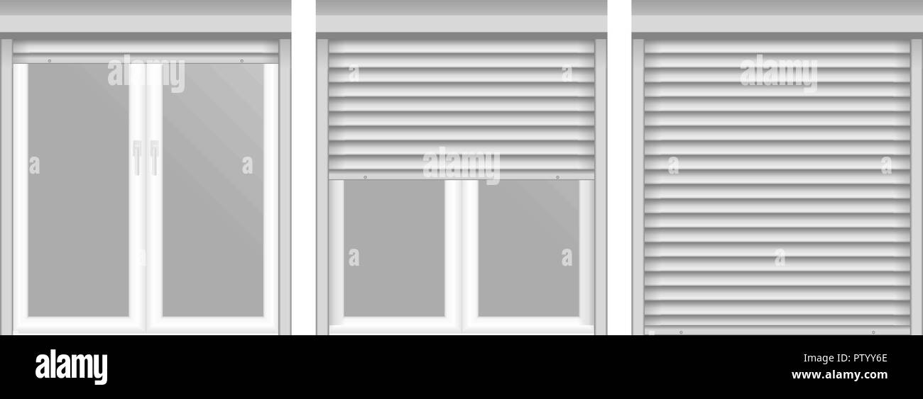 White shutters Stock Vector Images - Alamy
