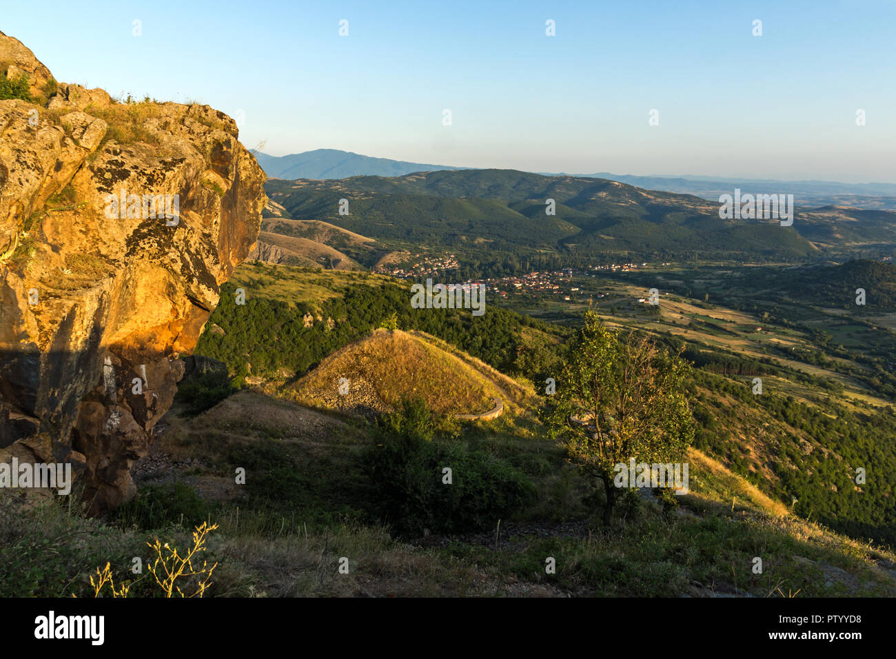Sunset landscape of Osogovo Mountain, Probistip region, Republic of ...