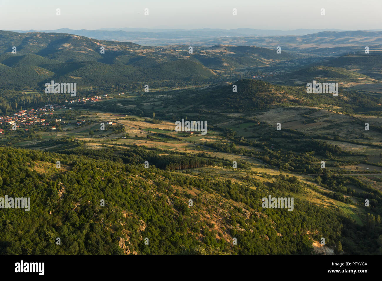 Sunset landscape of Osogovo Mountain, Probistip region, Republic of ...