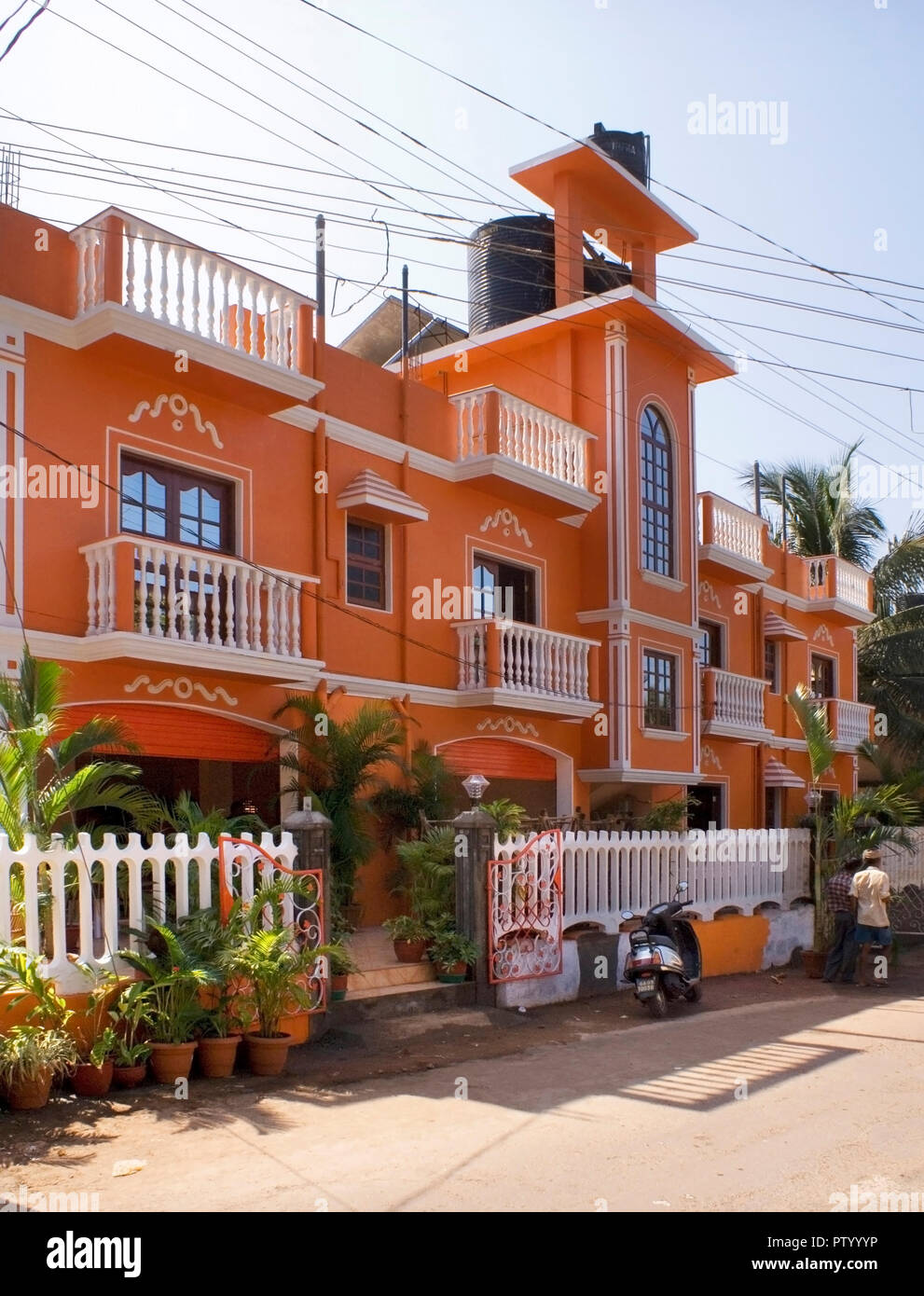 Street in Baga. Goa. India Stock Photo - Alamy