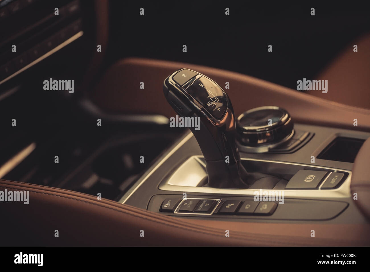 Color image of an automatic transmission gear of a car Stock Photo - Alamy