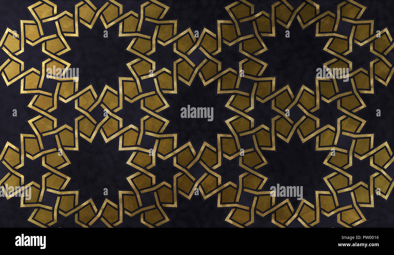 Background design based on traditional oriental graphic motifs. Islamic ...