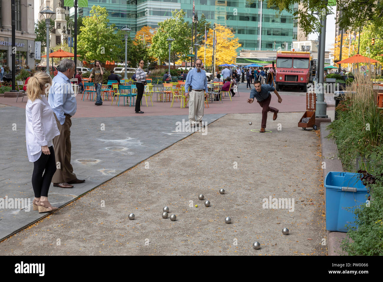 Playing boules autumn hi-res stock photography and images - Alamy