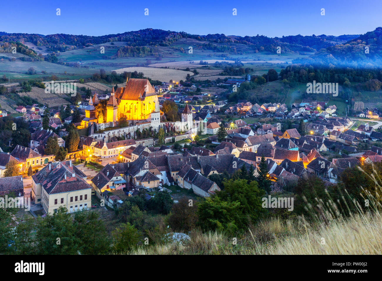 Biertan, Romania. Saxon village with the fortified church in ...