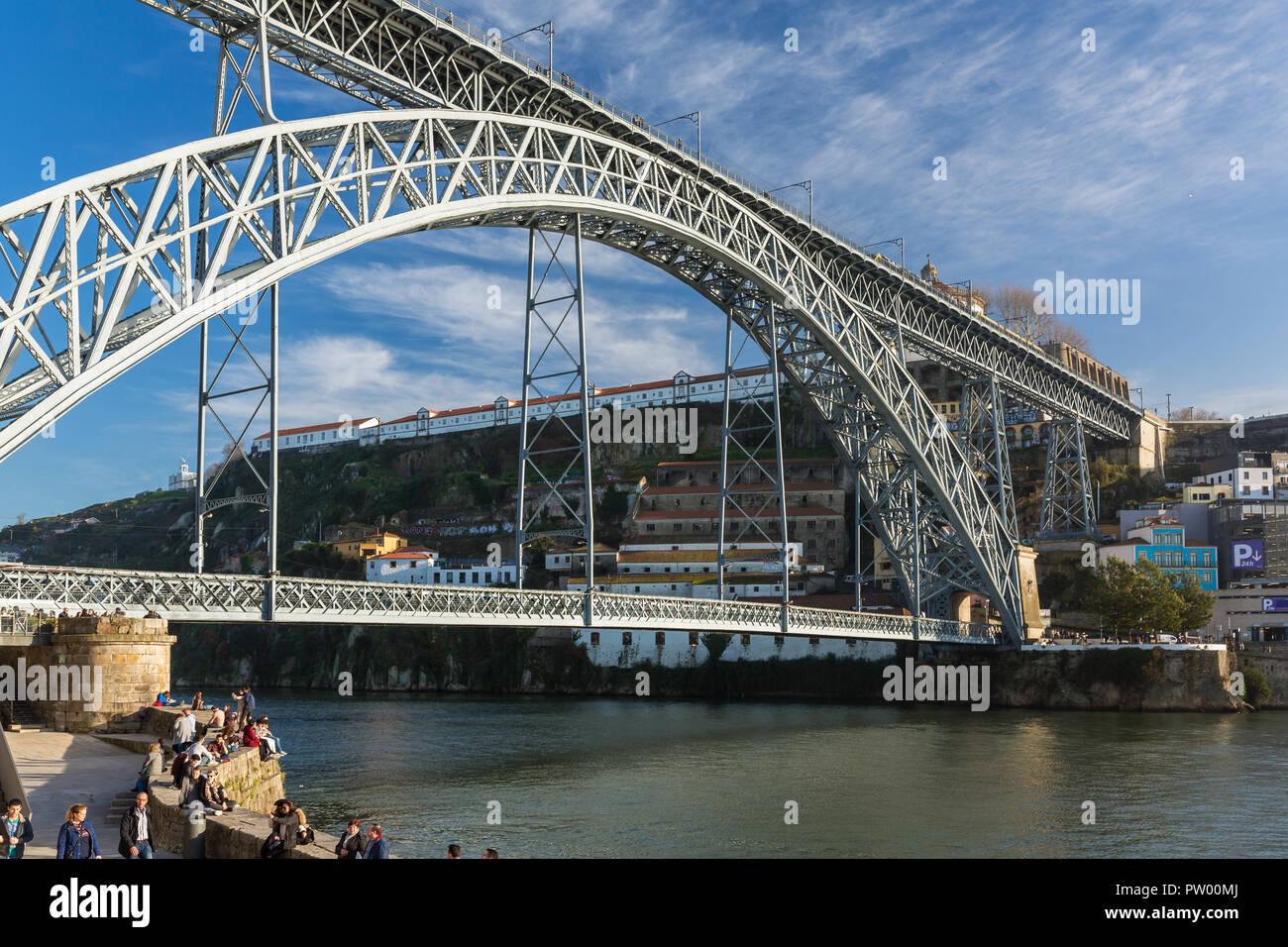 Porto, Portugal - January 19, 2018: Famous bridge Ponte dom Luis in ...