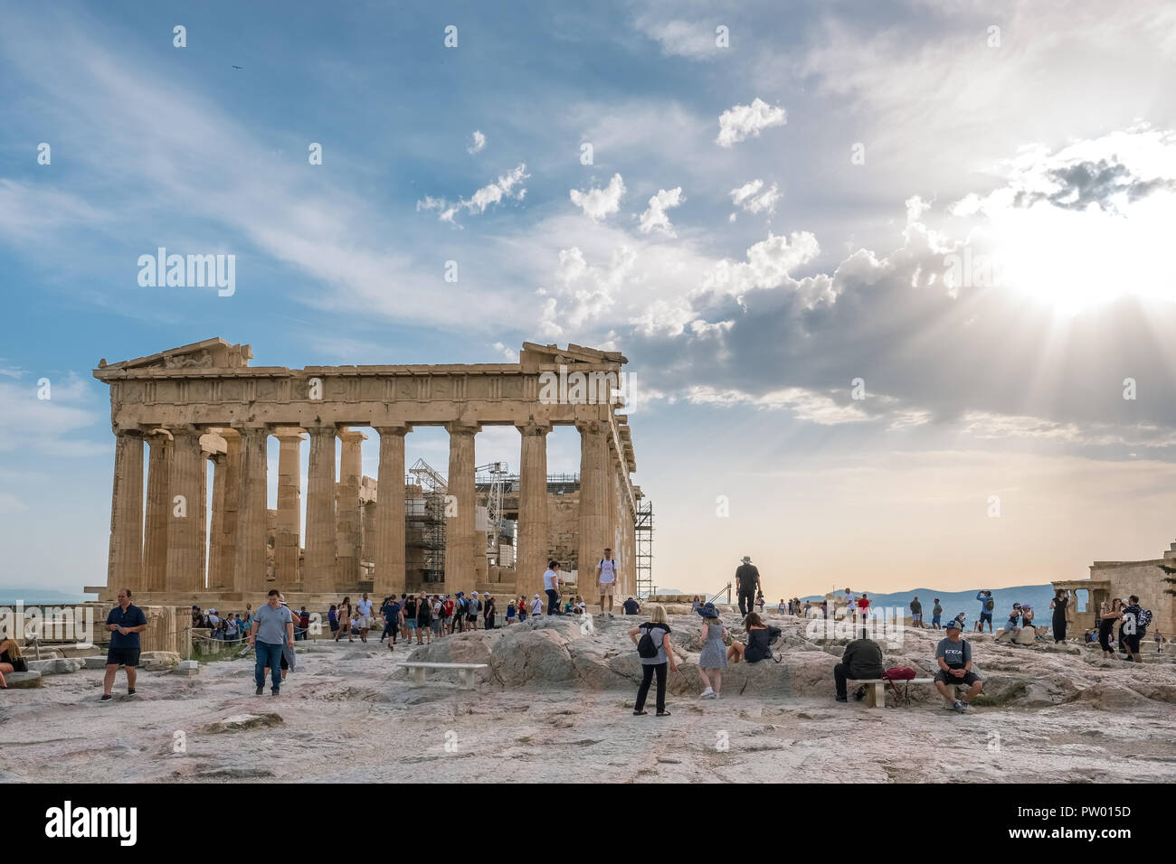 Tourists visiting parthenon temple hi-res stock photography and images - Alamy