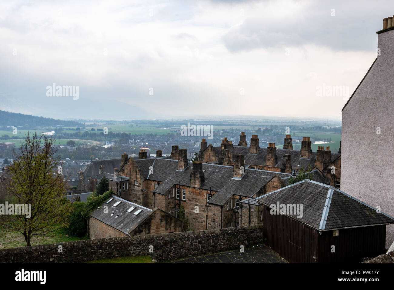 Chimneys and roofs, Old Town of Stirling, Stirlingshire, Scotland ...