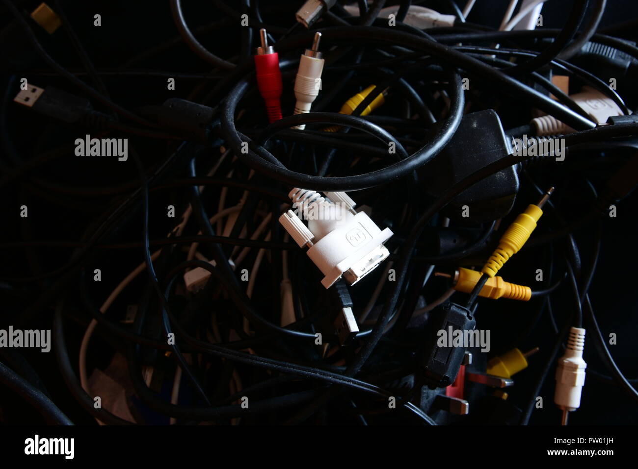 Box of cables Stock Photo - Alamy