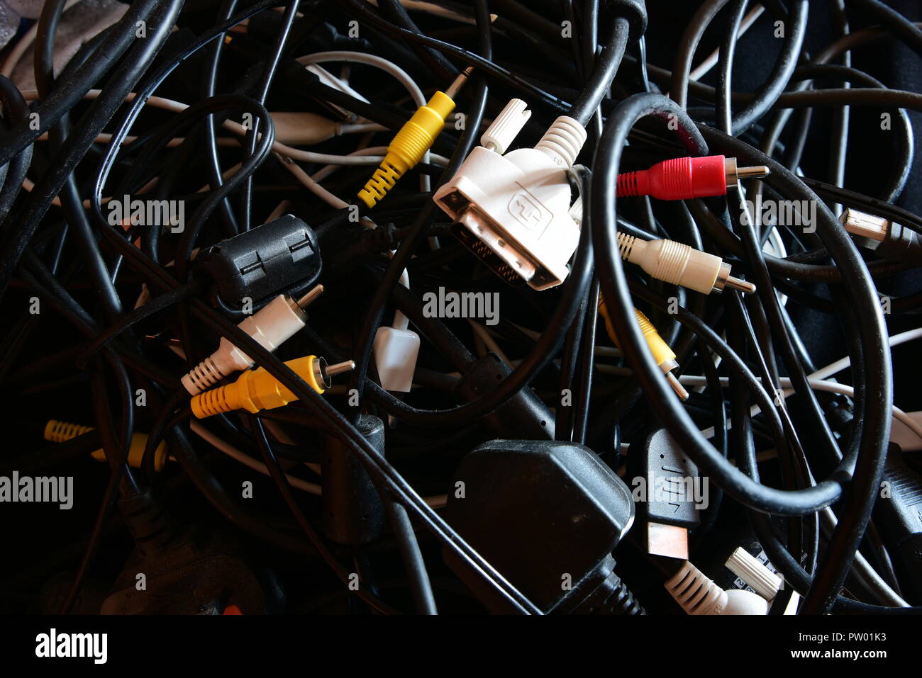 Box of cables Stock Photo - Alamy
