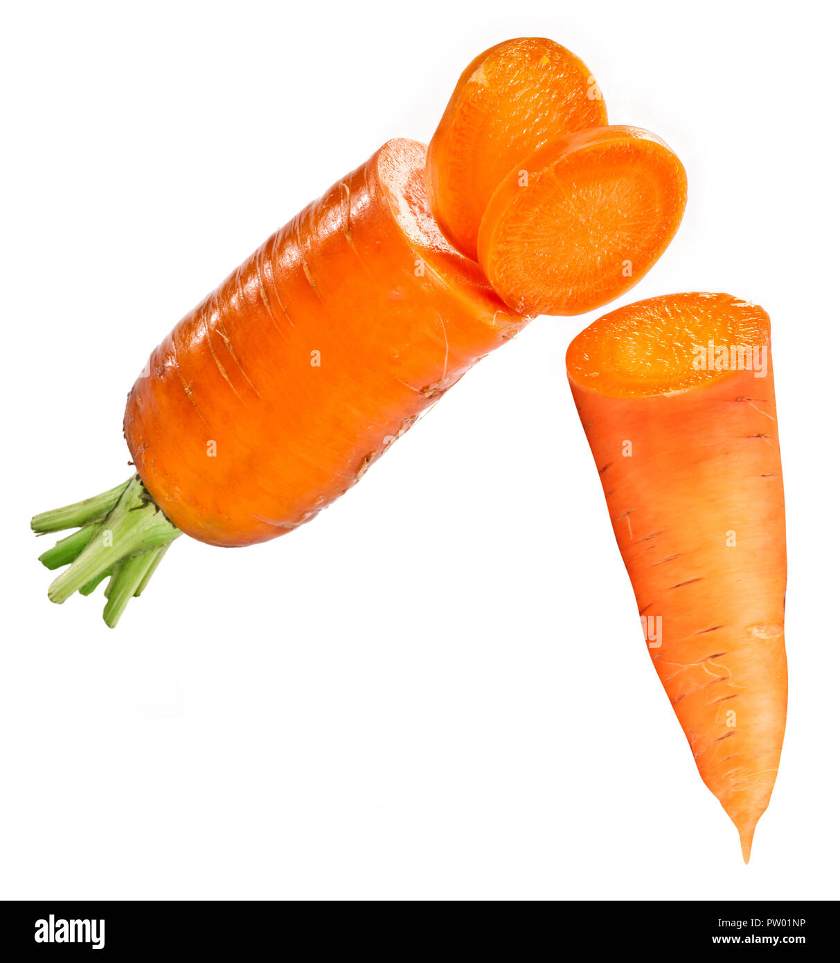 Fresh organic carrot isolated on white background Stock Photo - Alamy