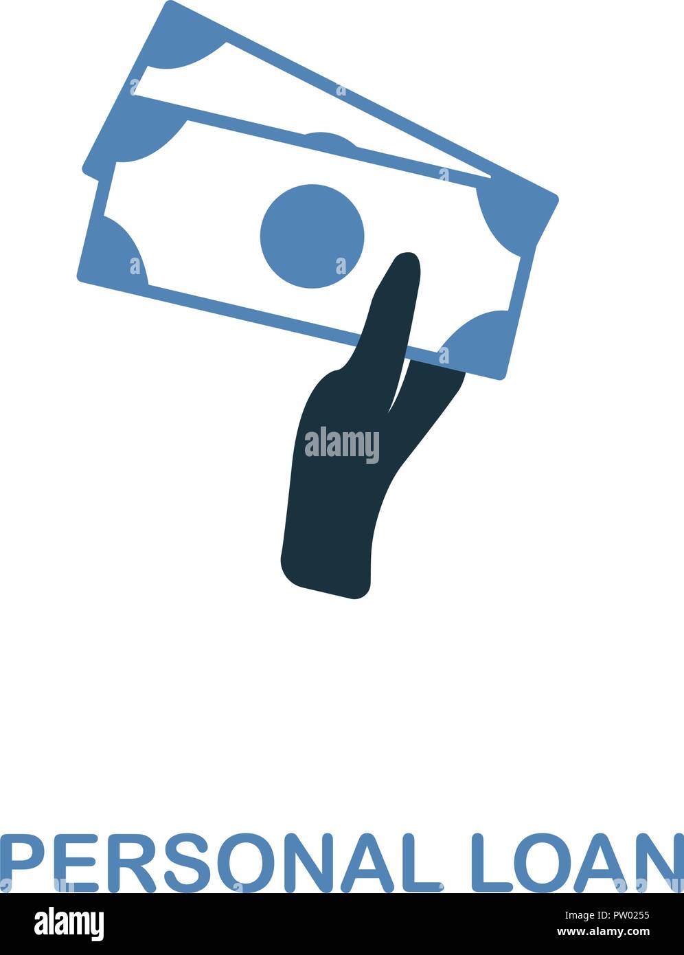 Personal Loan creative icon in two colors design. Pixel perfect symbols ...