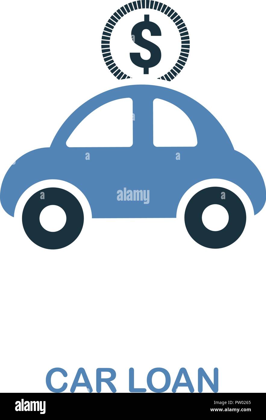 Car Loan creative icon in two colors design. Pixel perfect symbols from ...