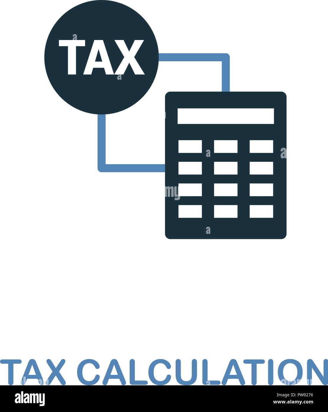 Tax Calculation creative icon in two colors design. Pixel perfect ...