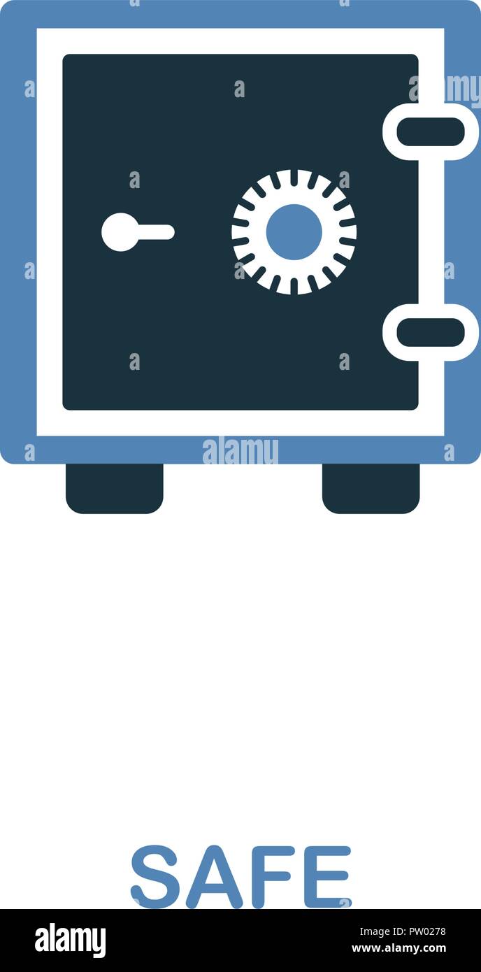Safe creative icon in two colors design. Pixel perfect symbols from ...