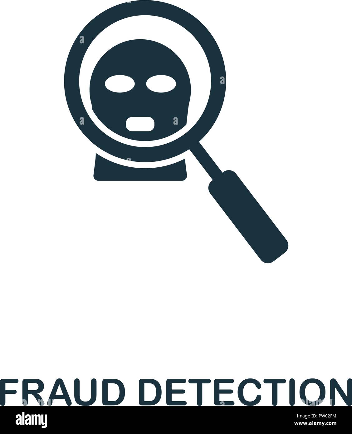 Fraud Detection icon. Monochrome style design from fintech collection ...