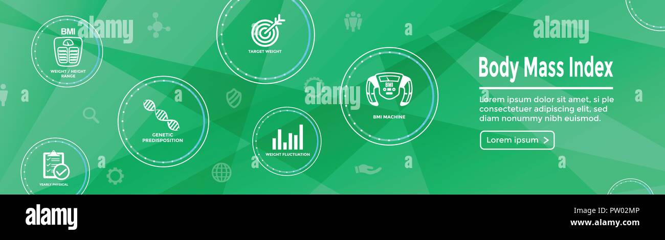 BMI or Body Mass Index Icons w scale, indicator, and calculator Stock ...