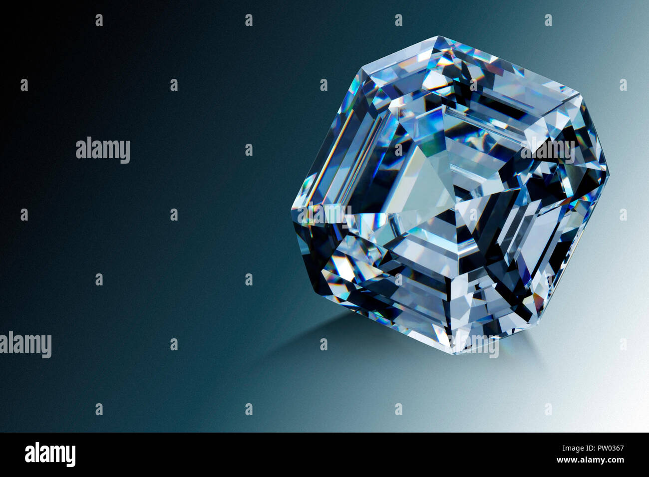 A Diamond Asscher Cut Stock Photo - Alamy