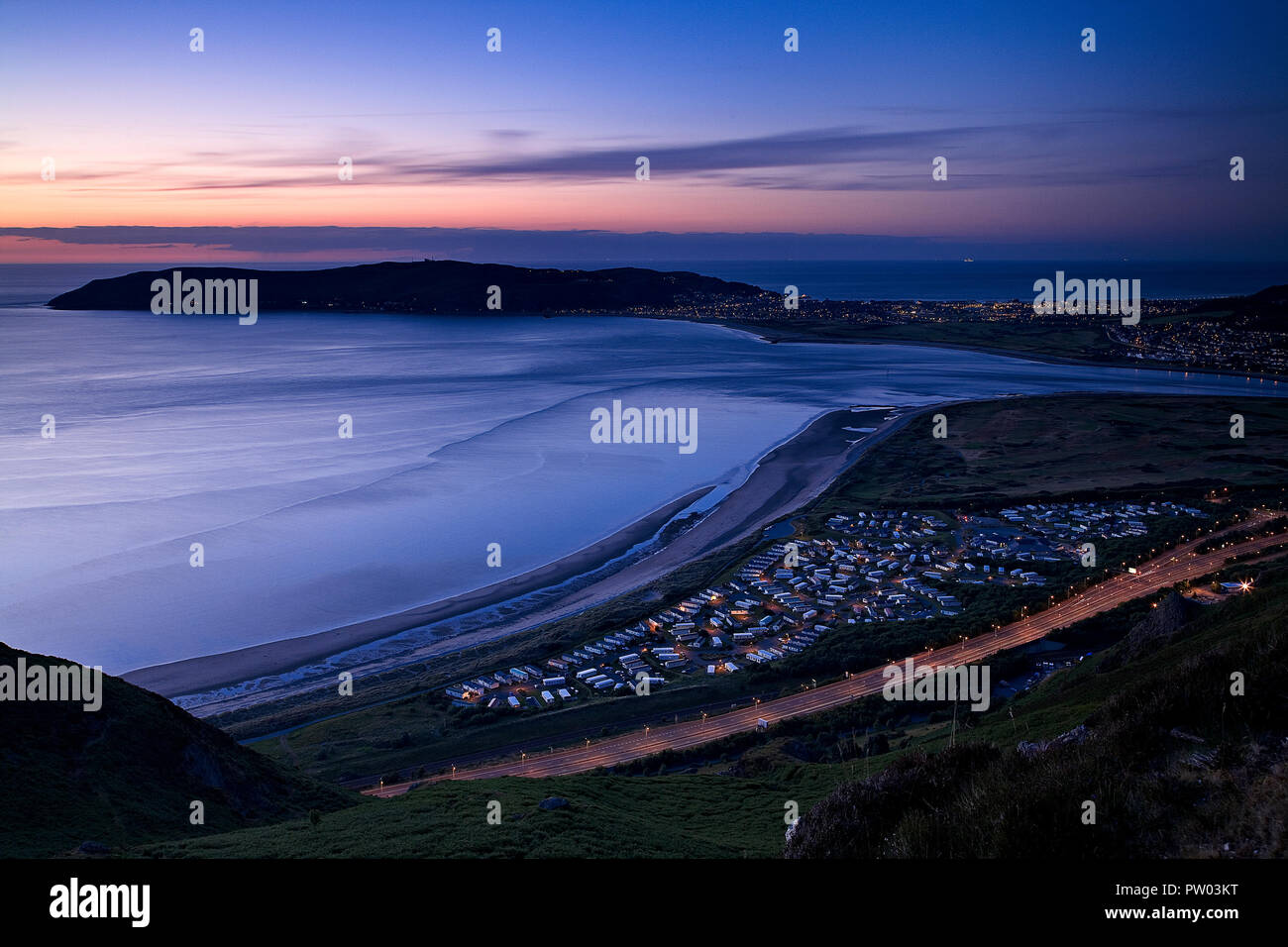 Conwy estuary at dusk on the North Wales coast Stock Photo - Alamy