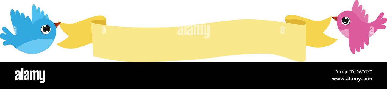 Birds Flying with Banners Vector image Stock Vector Image & Art - Alamy