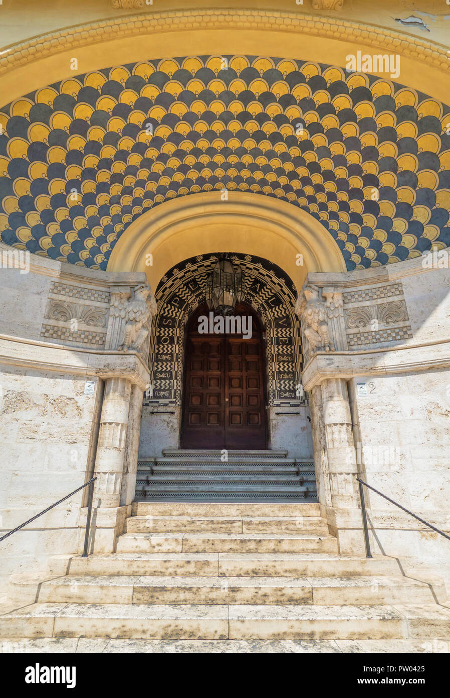 Rome, Italy - The esoteric quarter of Rome, called 'Quartiere Coppedè ...