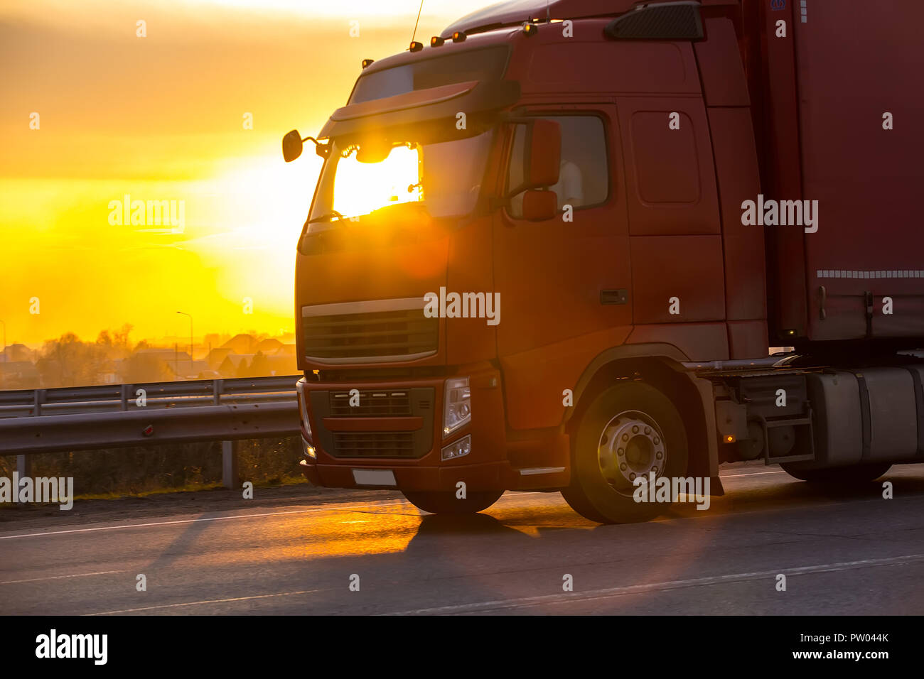 Truck in sunset hi-res stock photography and images - Alamy