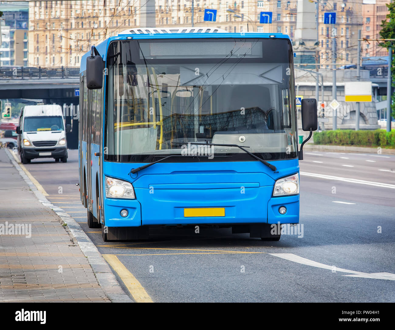 Passenger bus goes along hi-res stock photography and images - Alamy