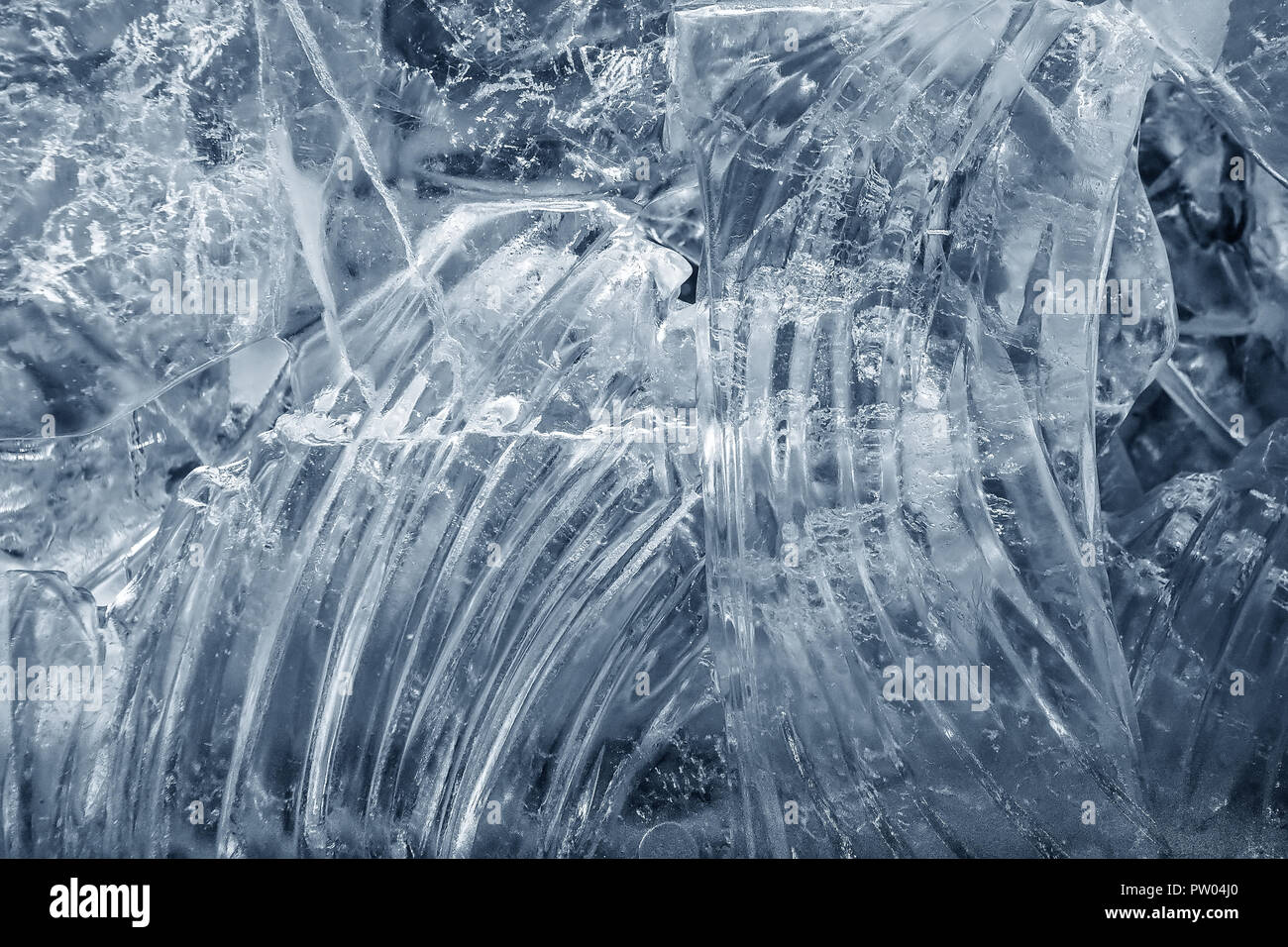 Beautiful patterns in ice cubes. Ice cubes in ice town. Closeup Stock ...