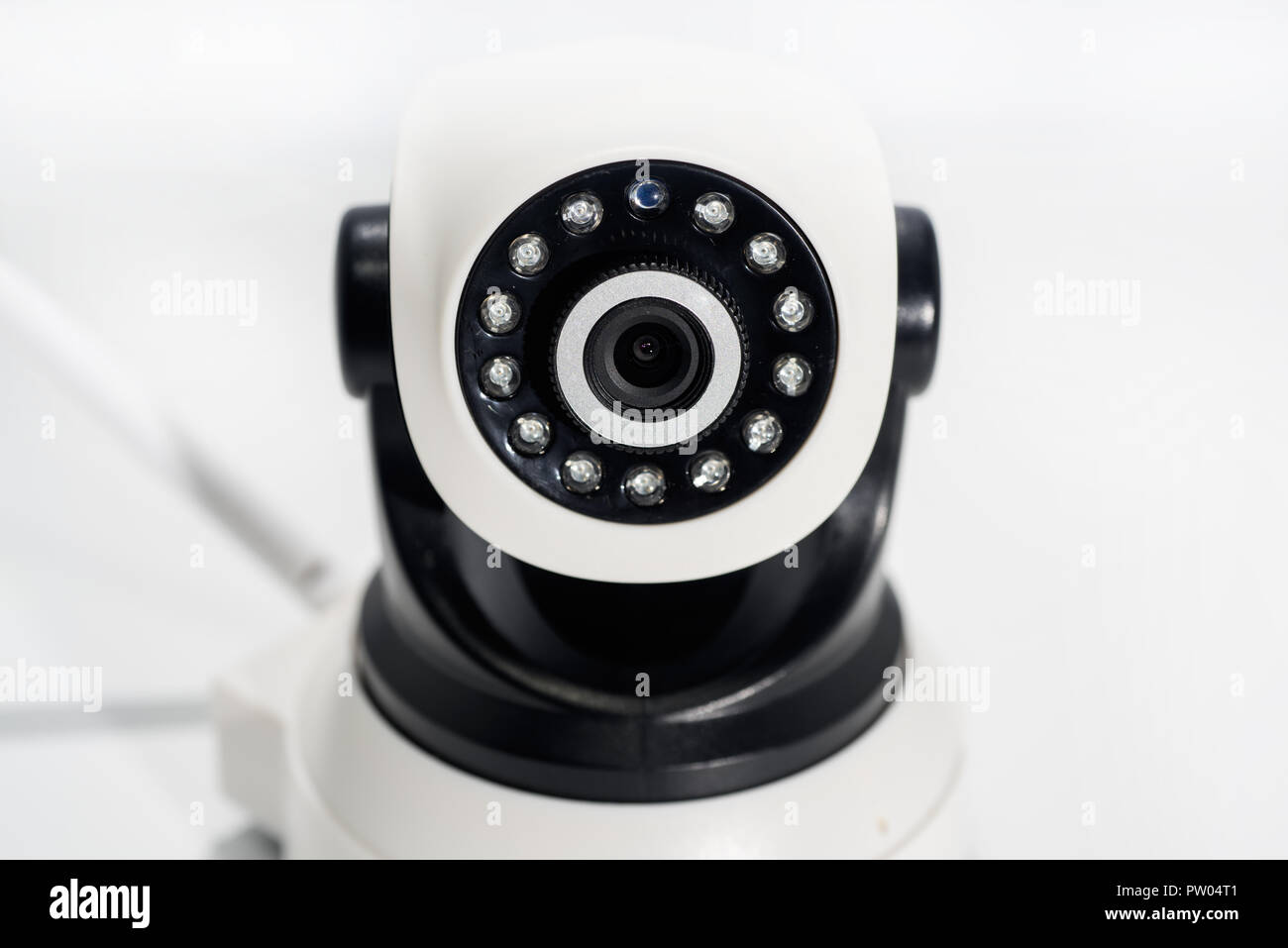 Spy video camera isolated on white background. Abstract surveillance ...