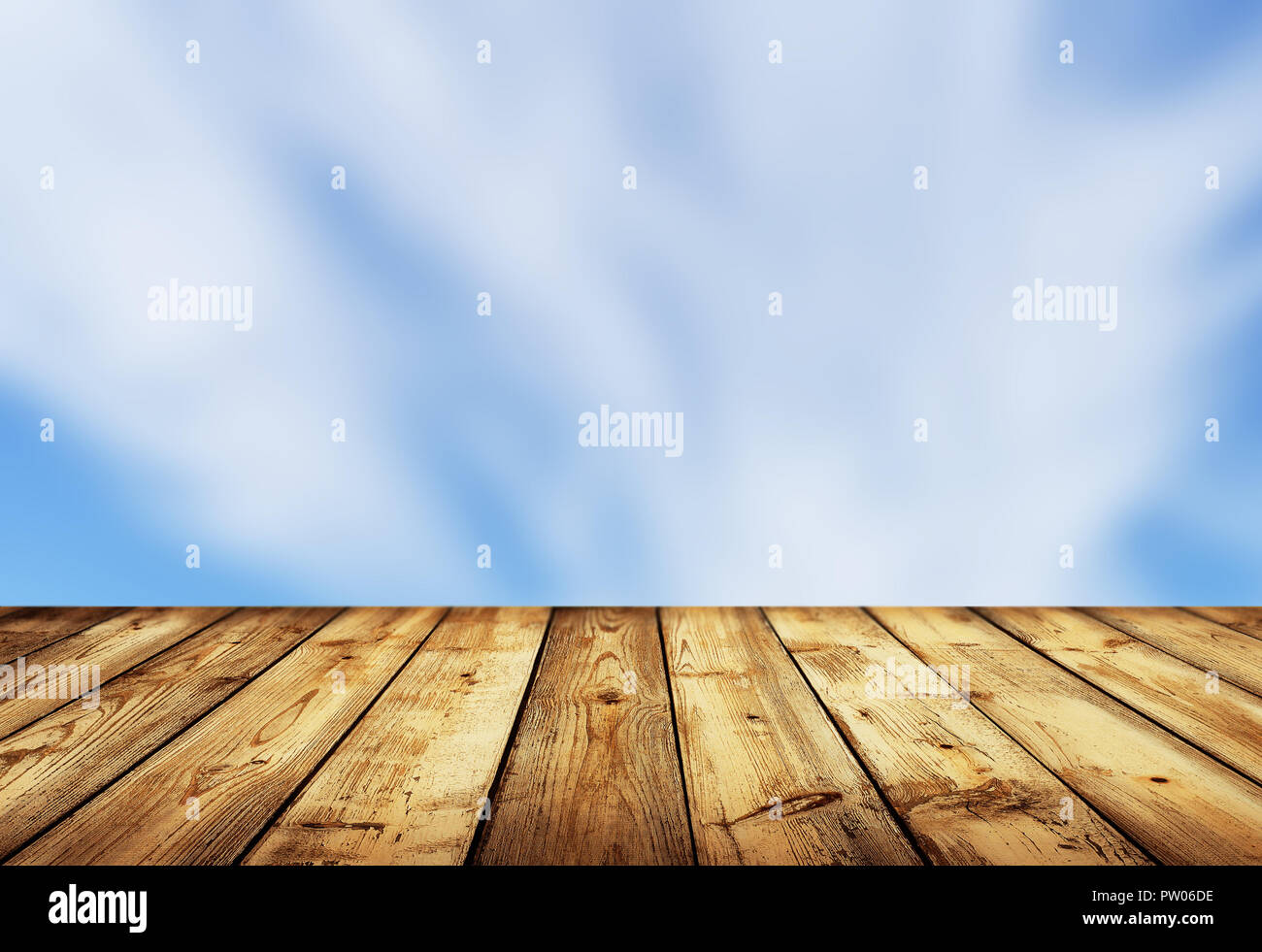Empty table for display montages Stock Photo - Alamy