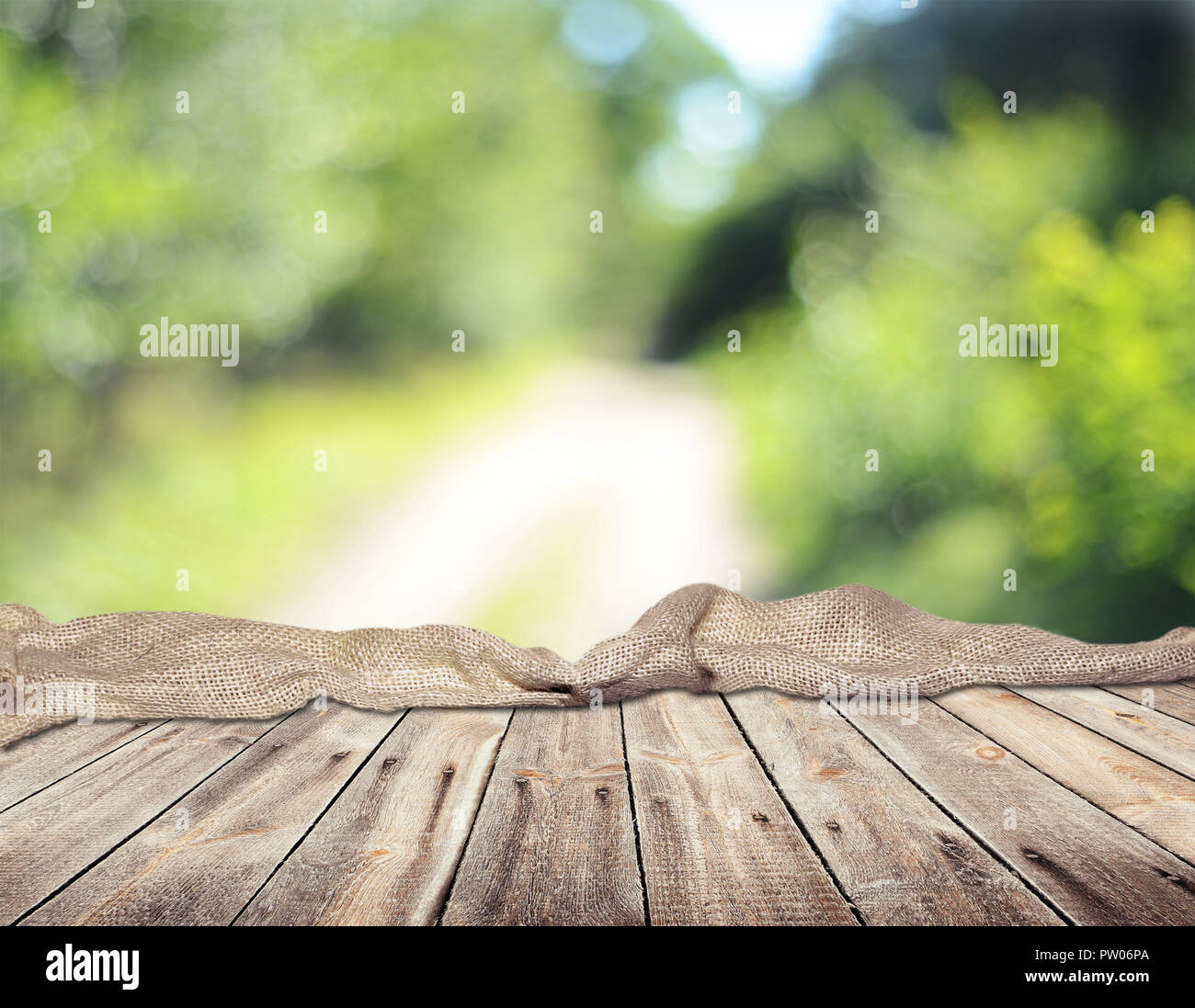 Empty table for display montages Stock Photo - Alamy