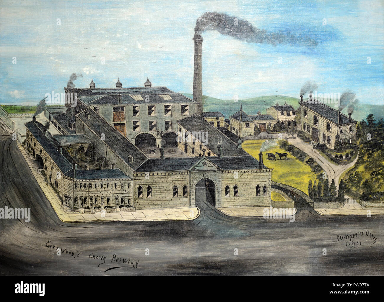 Eastwood's Crown Brewery in Northowram, Calderdale, east of Halifax ...