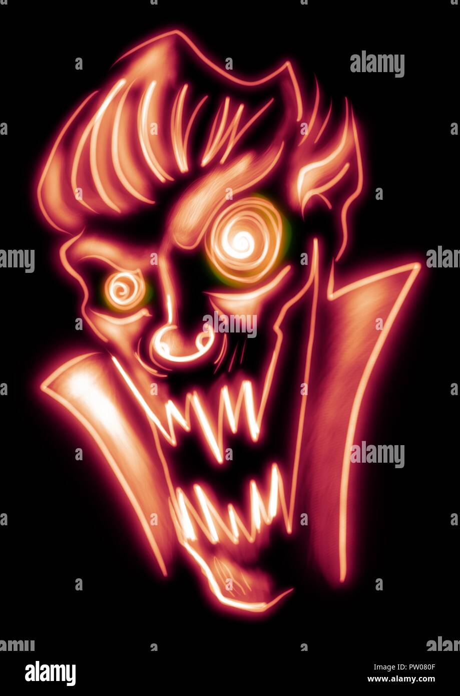 neon halloween illustration Stock Photo - Alamy