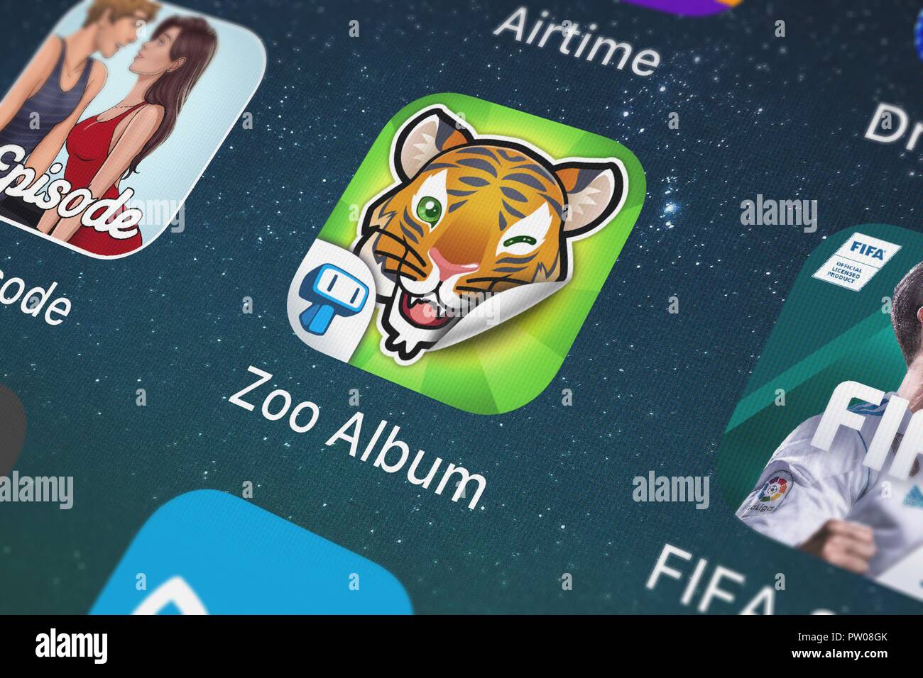 London, United Kingdom - October 11, 2018: Screenshot of the mobile app ...