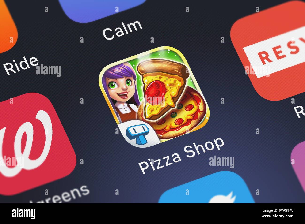 London, United Kingdom - October 11, 2018: Close-up shot of the My ...