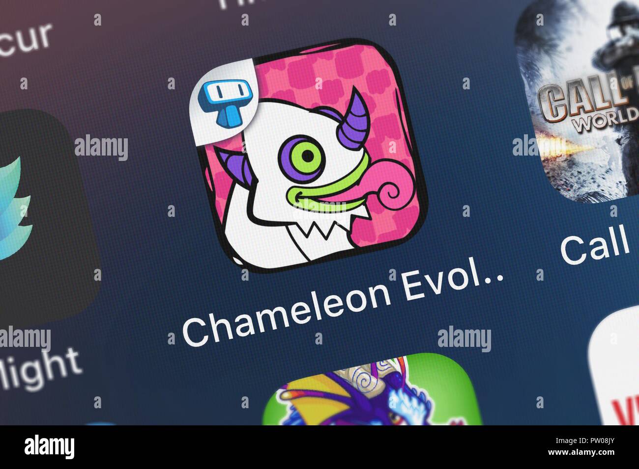 London, United Kingdom - October 11, 2018: Icon of the mobile app ...