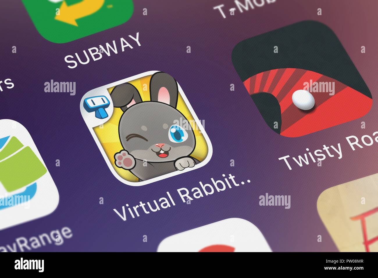 London, United Kingdom - October 11, 2018: Close-up shot of the My ...