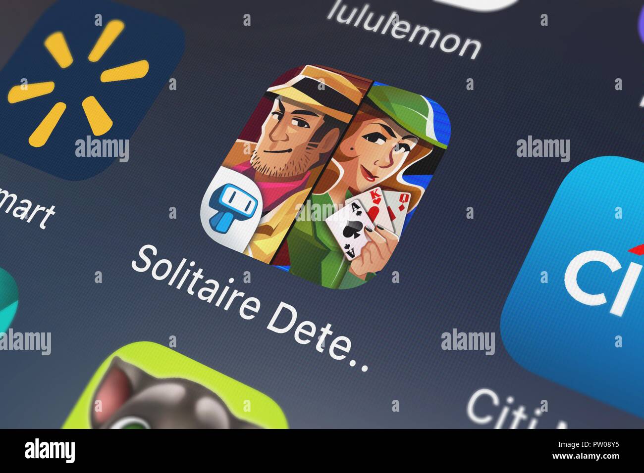 London, United Kingdom - October 11, 2018: Close-up shot of the ...