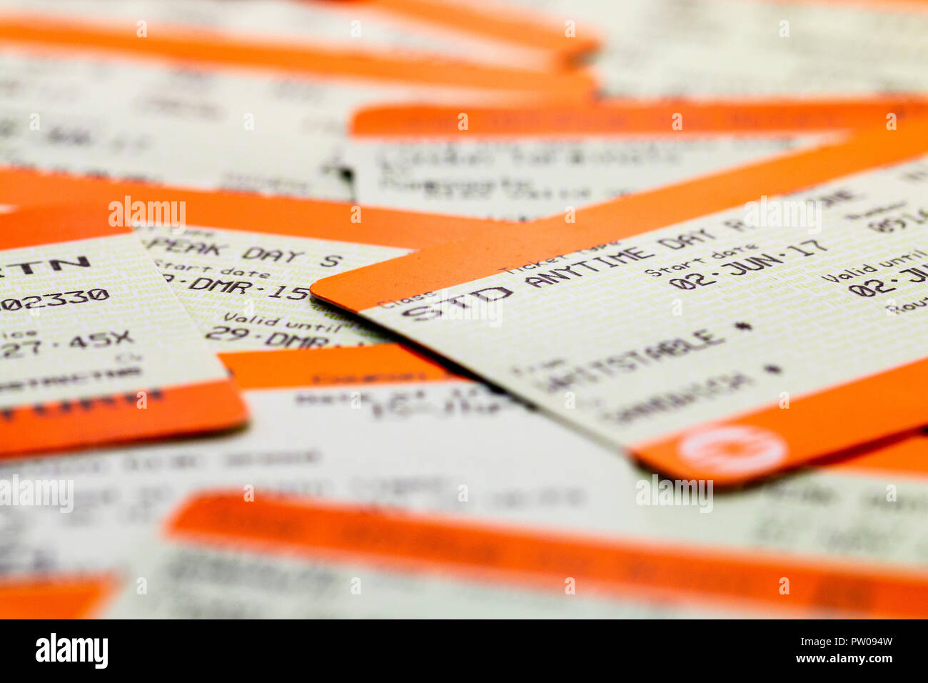 British railways ticket with others. Main ticket is standard anytime ...