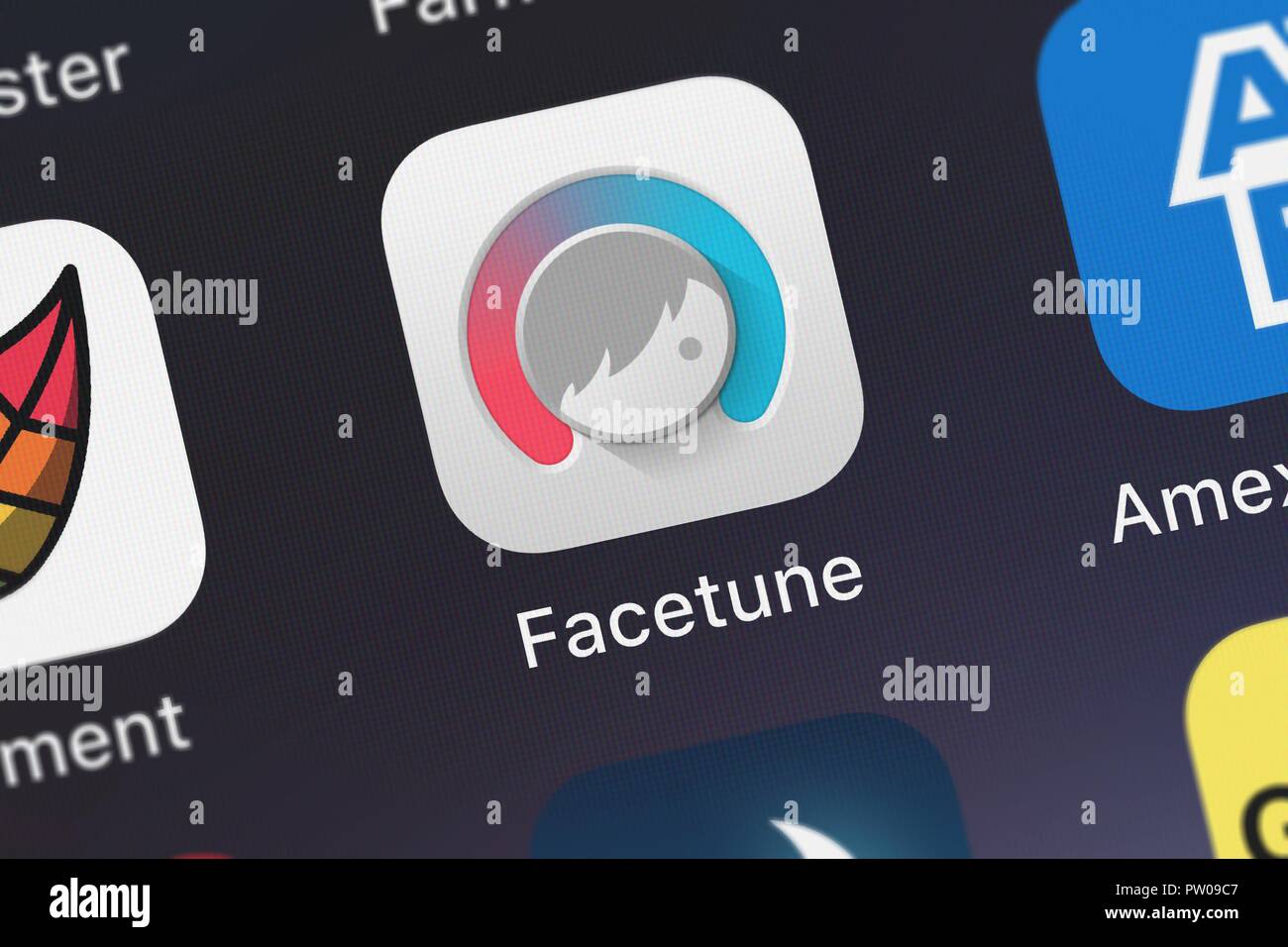 London, United Kingdom - October 11, 2018: Icon of the mobile app ...