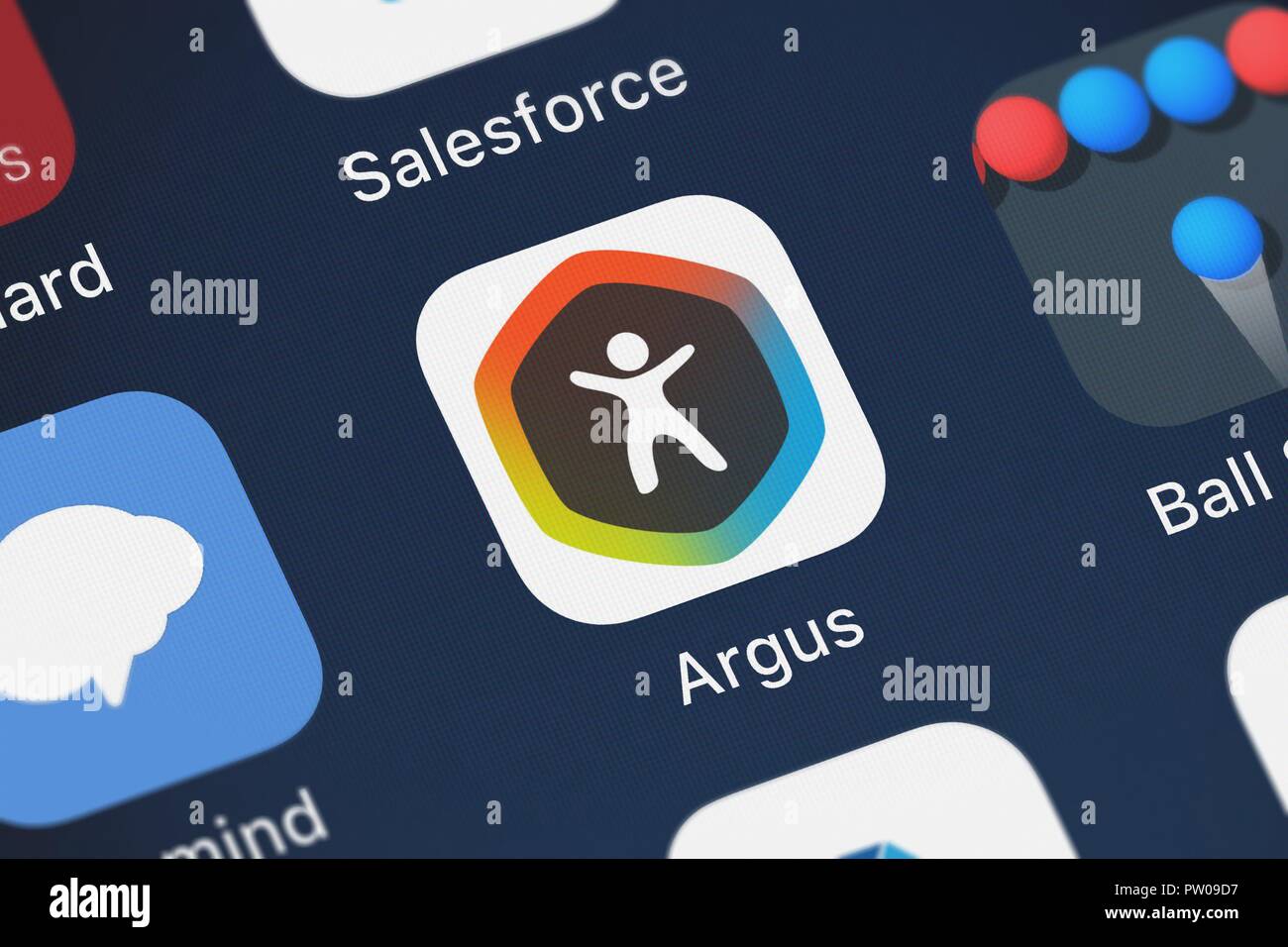 London, United Kingdom - October 11, 2018: The Argus: Calorie Counter ...