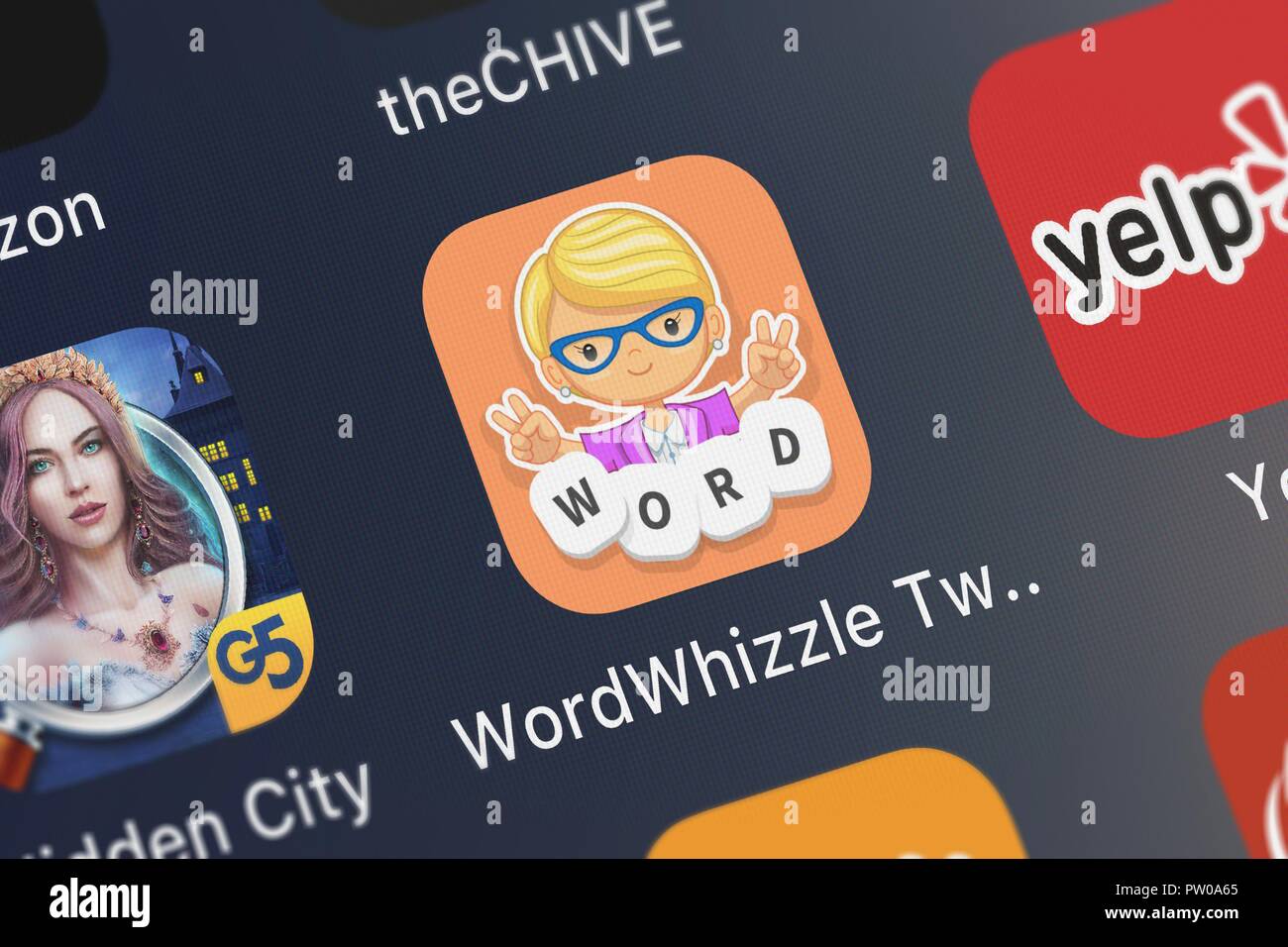 London, United Kingdom - October 11, 2018: Icon of the mobile app ...