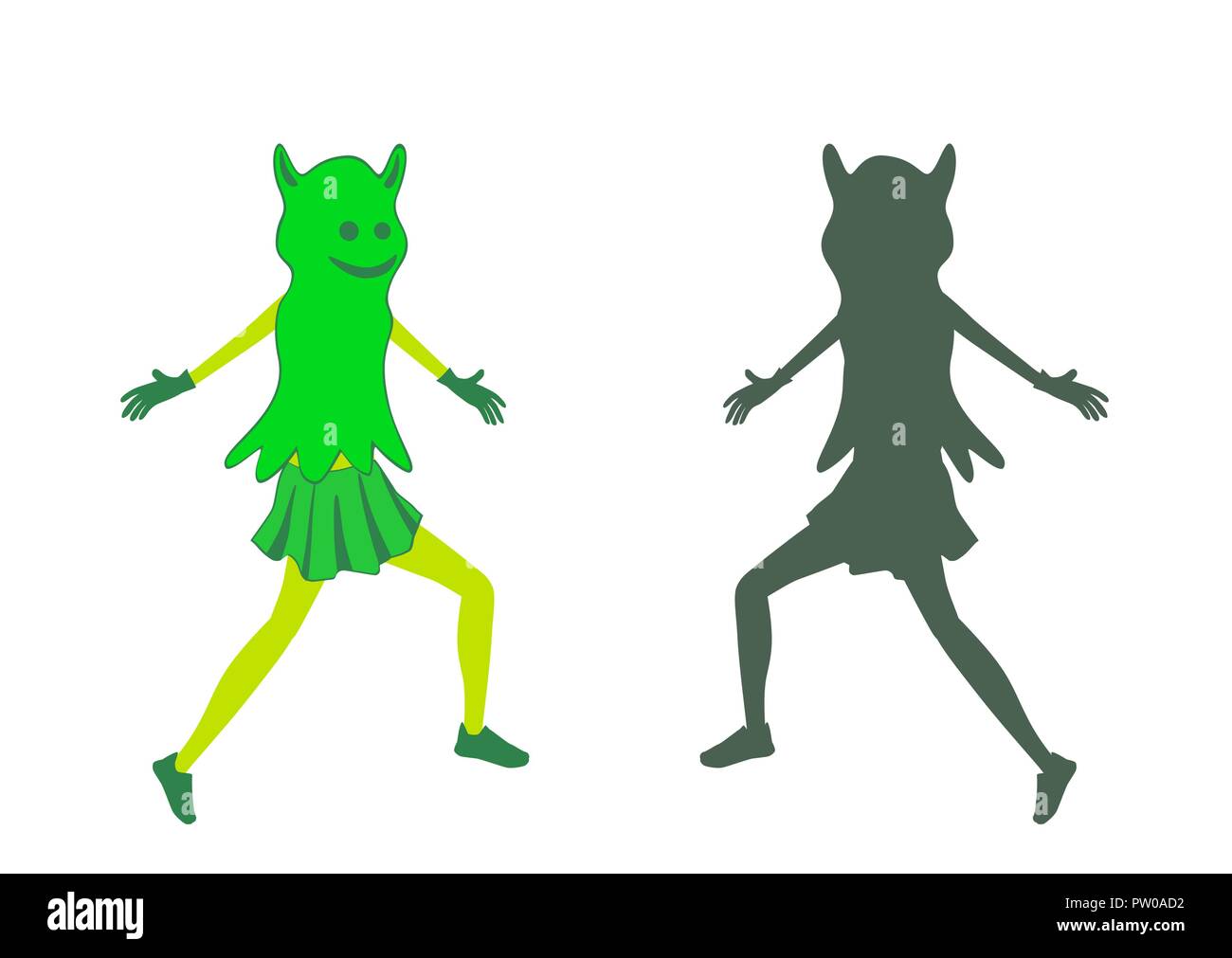 Halloween costume girl in Stock Vector Images - Alamy