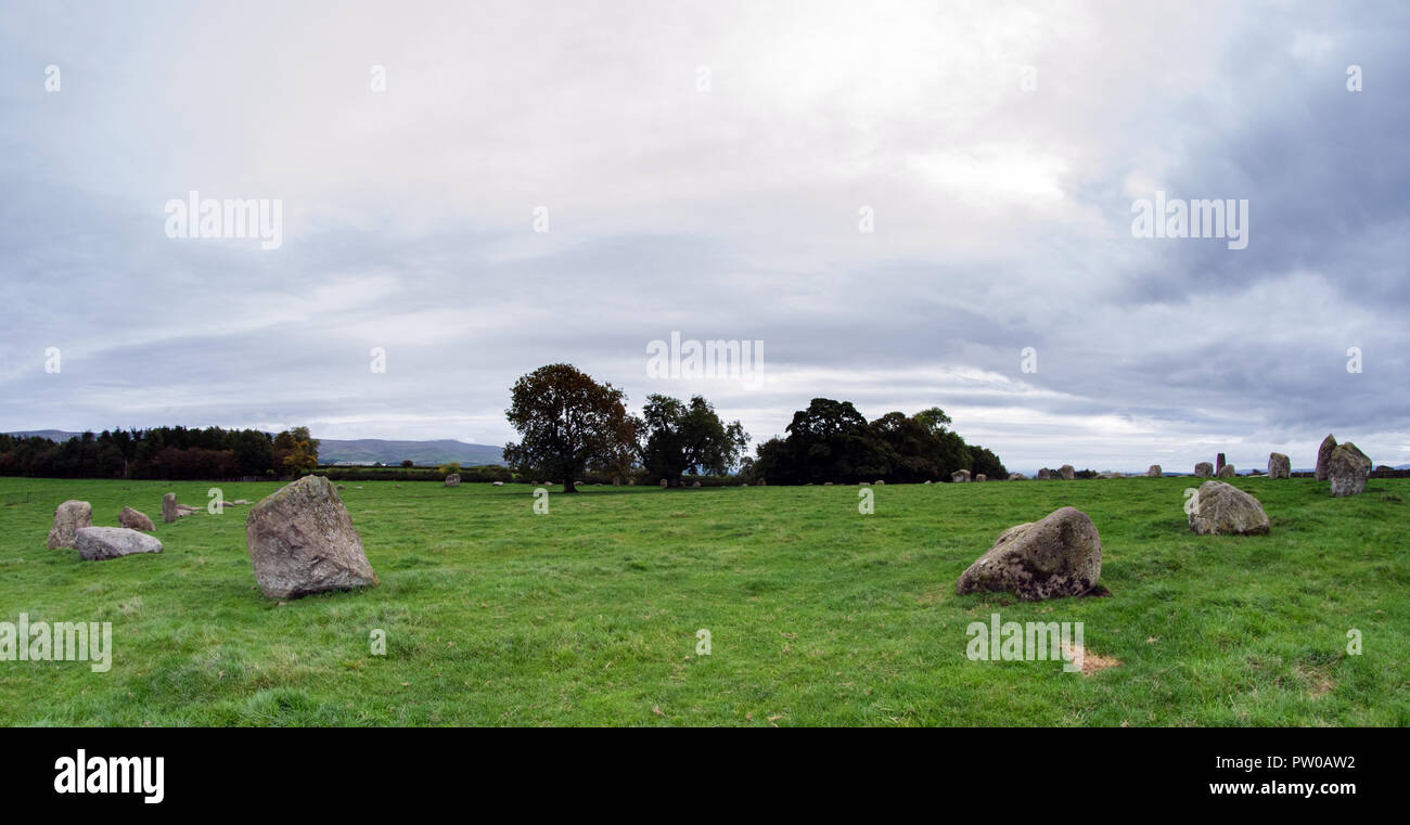 Long Meg and her Daughters, Stone Circle near Little Salkeld, Cumbria ...